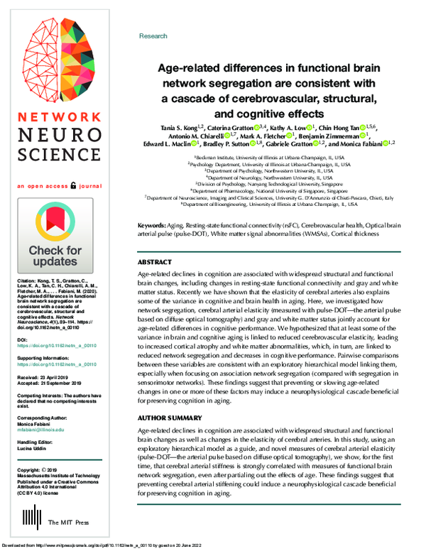 Pdf Age Related Differences In Functional Brain Network Segregation Are Consistent With A