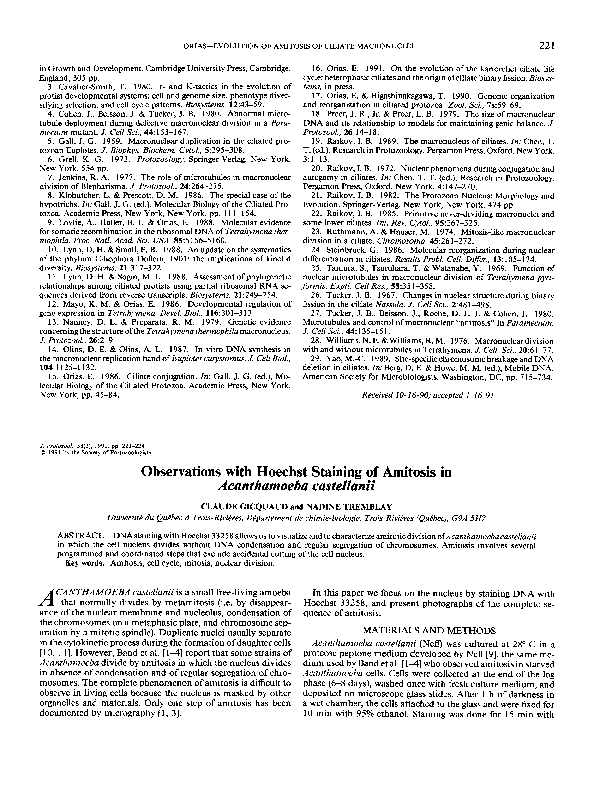 (PDF) Observations with Hoechst Staining of Amitosis in Acanthamoeba ...