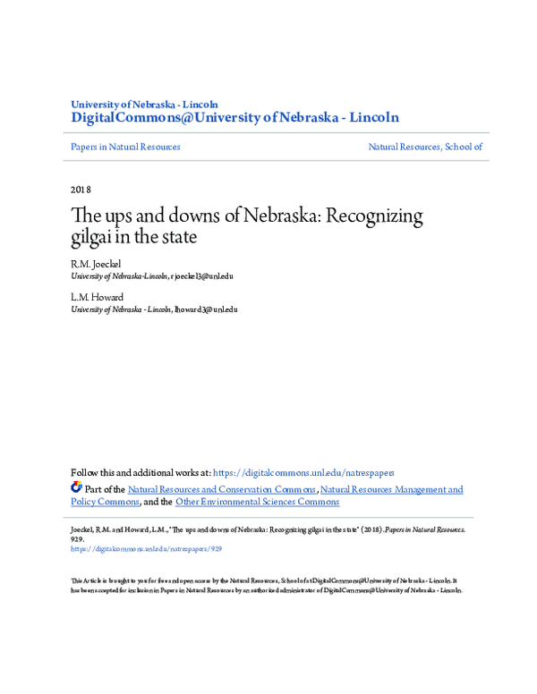 (PDF) The Ups and Downs of Nebraska: Recognizing Gilgai Microrelief in ...