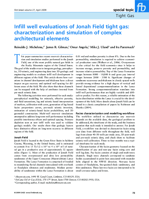(PDF) Infill well evaluations of Jonah Field tight gas ...