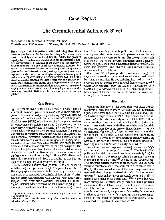 (PDF) The Circumferential Antishock Sheet