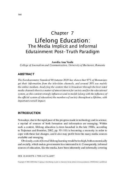 (PDF) Lifelong Education