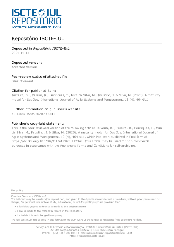 (PDF) A maturity model for DevOps