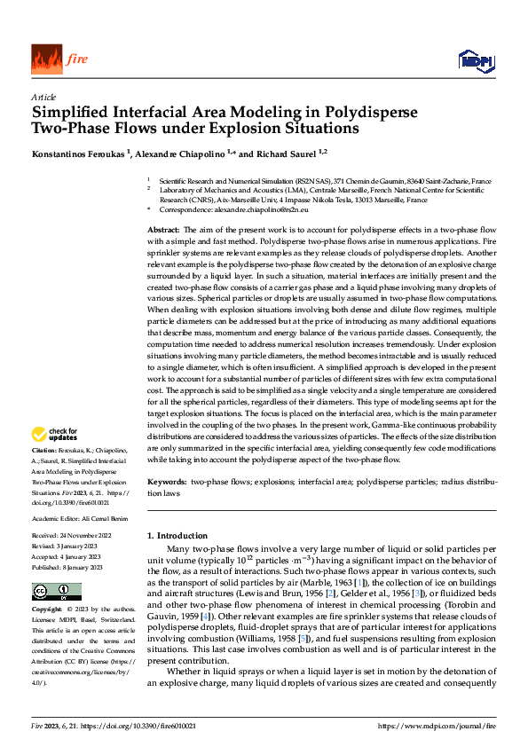 (PDF) Simplified Interfacial Area Modeling in Polydisperse Two-Phase ...