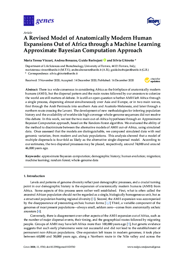 (PDF) A Revised Model of Anatomically Modern Human Expansions Out of ...