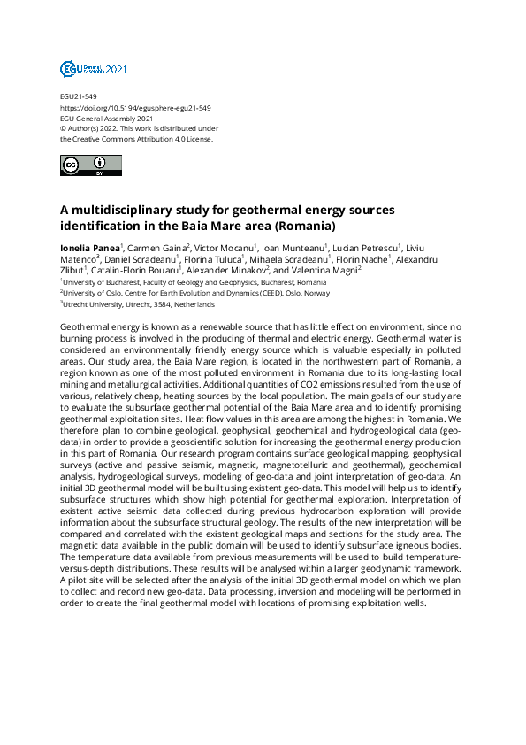 (PDF) A multidisciplinary study for geothermal energy sources ...
