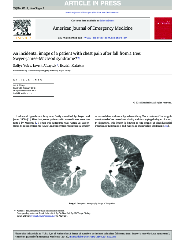 (PDF) An incidental image of a patient with chest pain after fall from ...