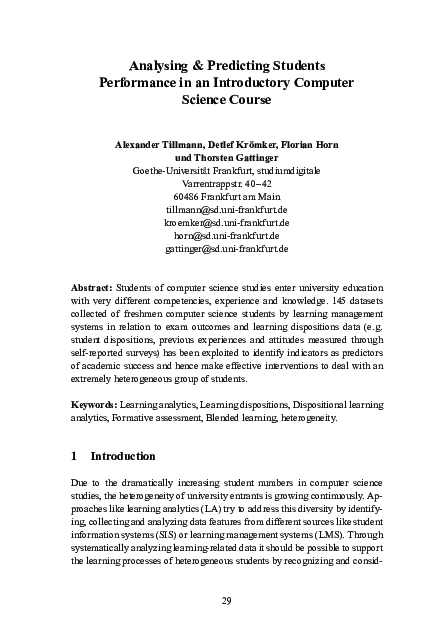 (PDF) Learning Analytics and learning dispositions data 2 . 1 Learning Analytics in Higher Education