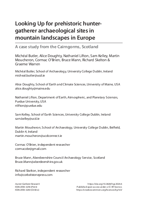 (PDF) Looking Up for prehistoric hunter-gatherer archaeological sites ...