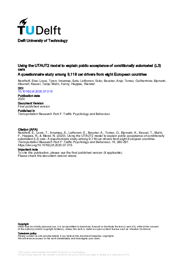 (PDF) Using the UTAUT2 model to explain public acceptance of ...