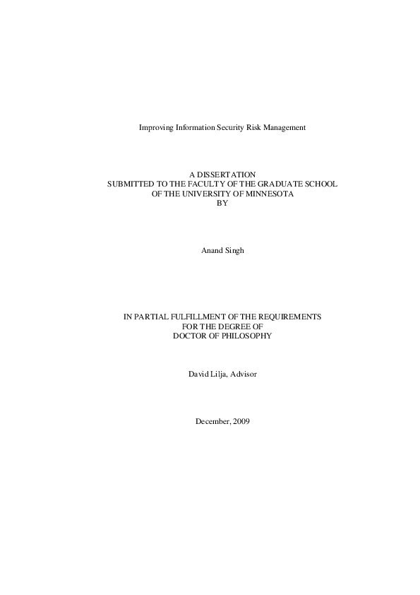 (PDF) Improving information security risk management