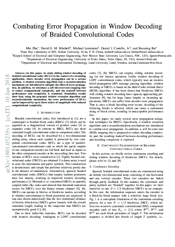 (PDF) Combating Error Propagation in Window Decoding of Braided ...