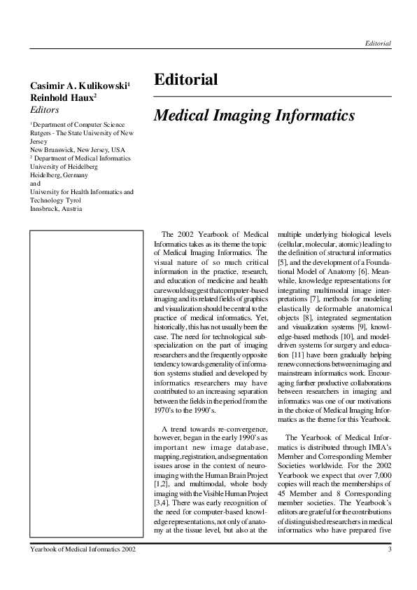 (PDF) Medical Imaging Informatics