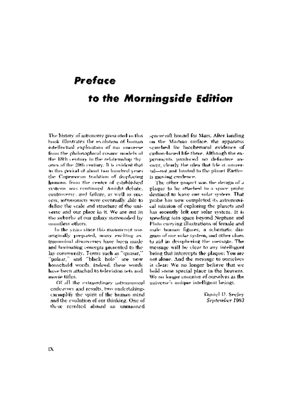 (PDF) Preface to the Morningside Edition