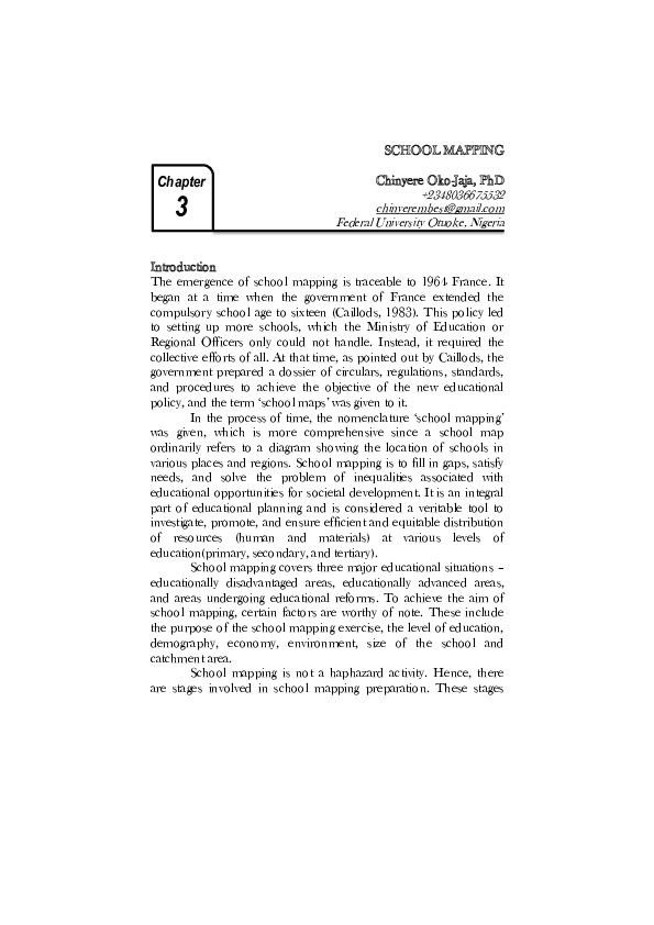 (PDF) SCHOOL MAPPING