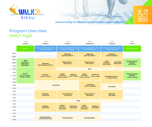 (PDF) Walk21 Kigali Programme V4 | Eng. David Mihigo - Academia.edu