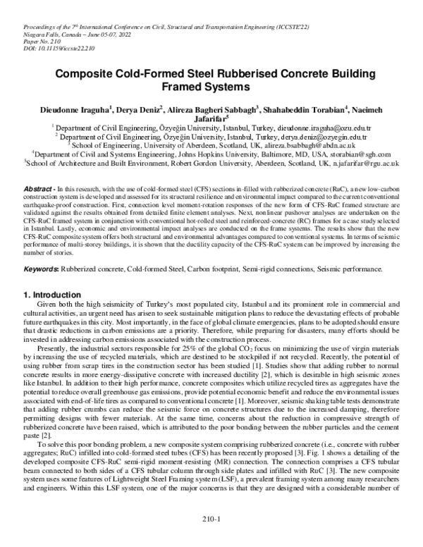 (PDF) Composite Cold-Formed Steel Rubberised Concrete Building Framed ...
