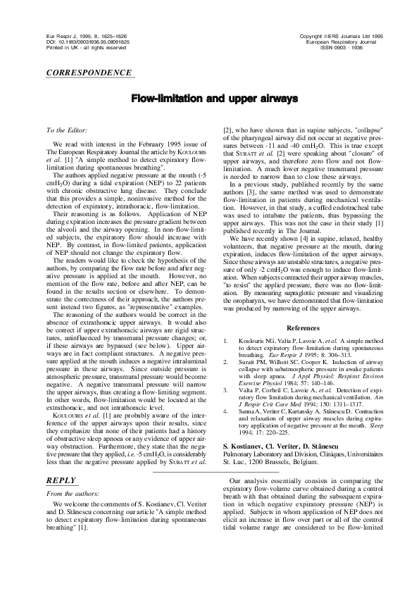 (PDF) Flow-limitation a and u upper a airways