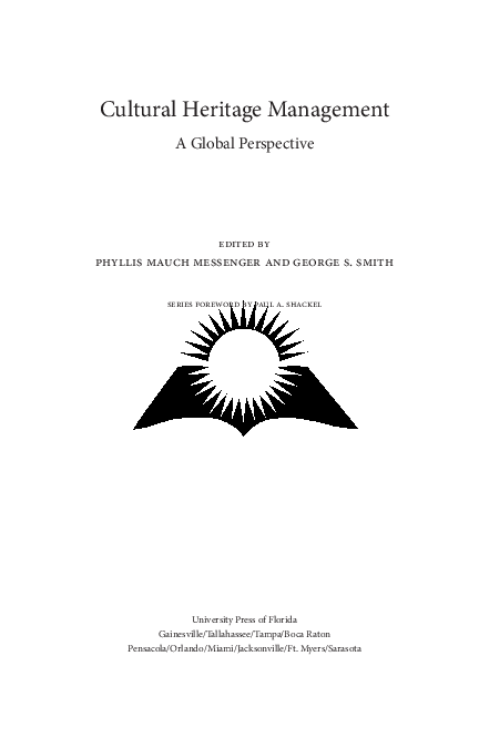 (PDF) Cultural Heritage Management: A Global Perspective