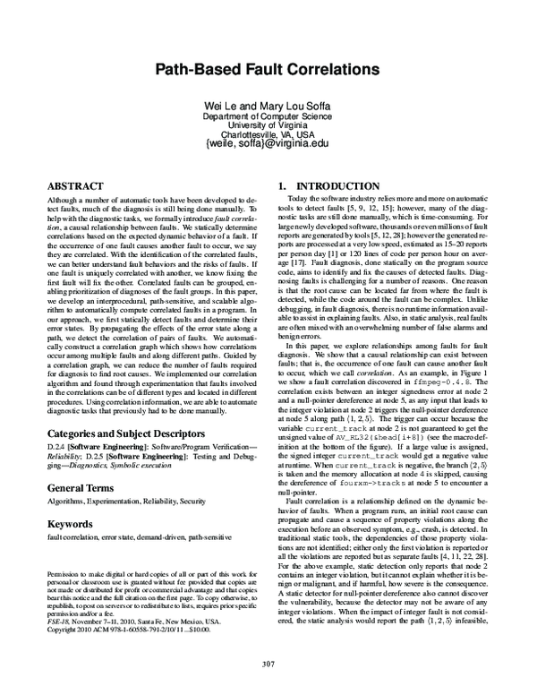 (PDF) Path-based fault correlations