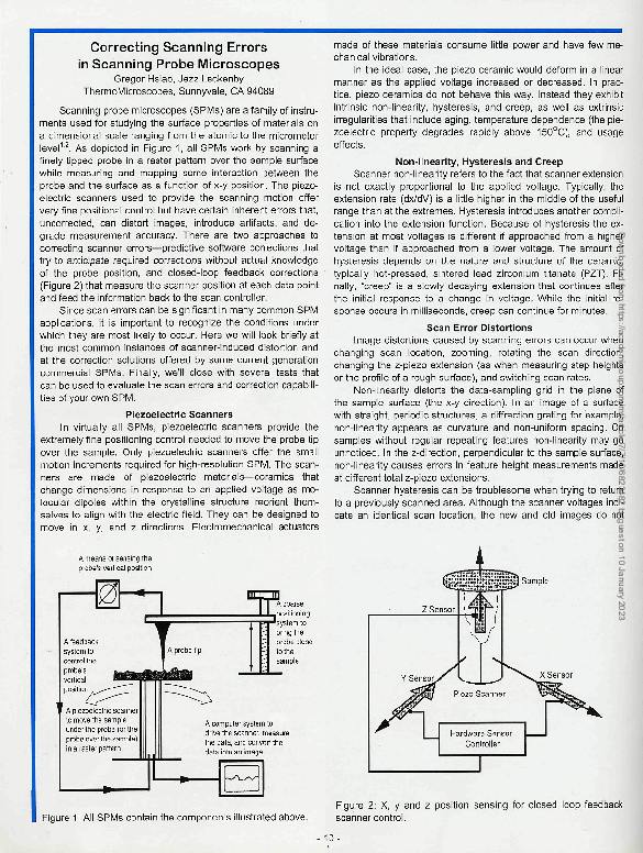 (PDF) Correcting Scanning Errors in Scanning Probe Microscopes