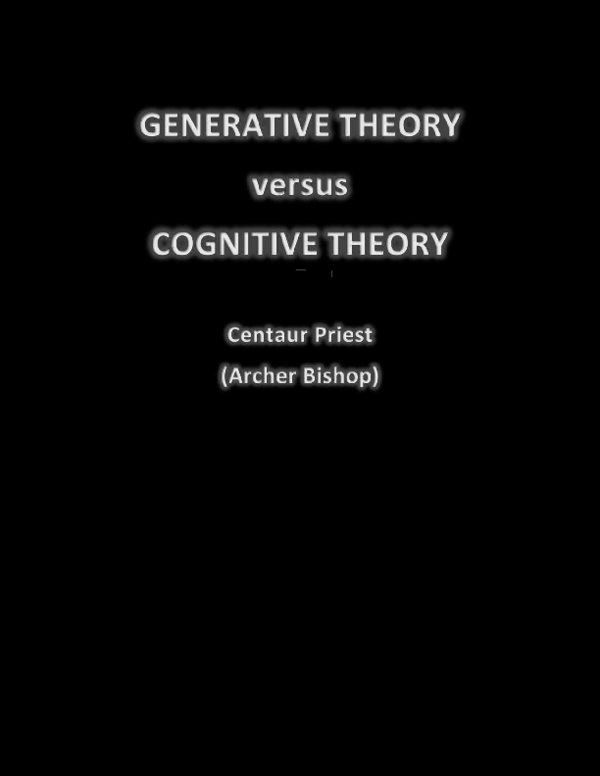 (PDF) GENERATIVE THEORY vs COGNITIVE THEORY