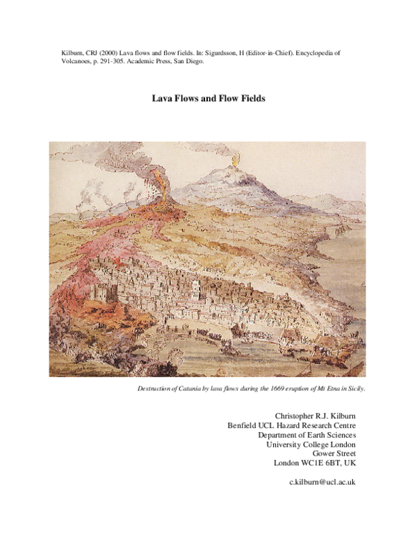 (PDF) Lava Flows and Flow Fields