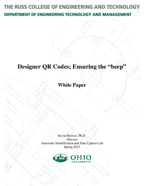 (PDF) Designer QR Codes: Ensuring the "Beep" (White Paper)