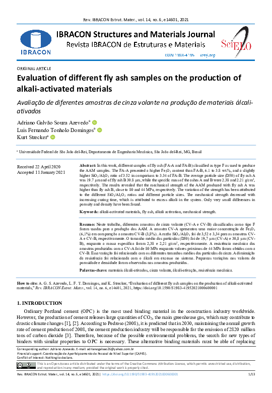 (PDF) Evaluation of different fly ash samples on the production of ...