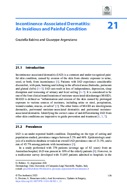 (PDF) Incontinence-Associated Dermatitis: An Insidious and Painful ...