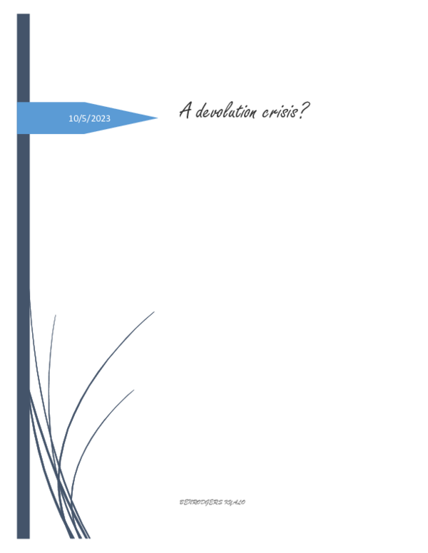 (PDF) A devolution crisis