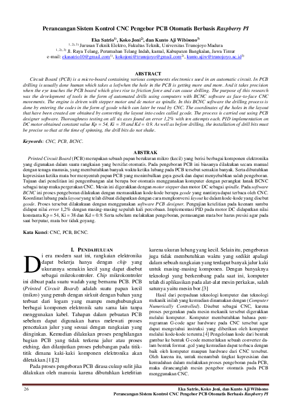(PDF) Perancangan Sistem Kontrol CNC Pengebor PCB Otomatis Berbasis ...