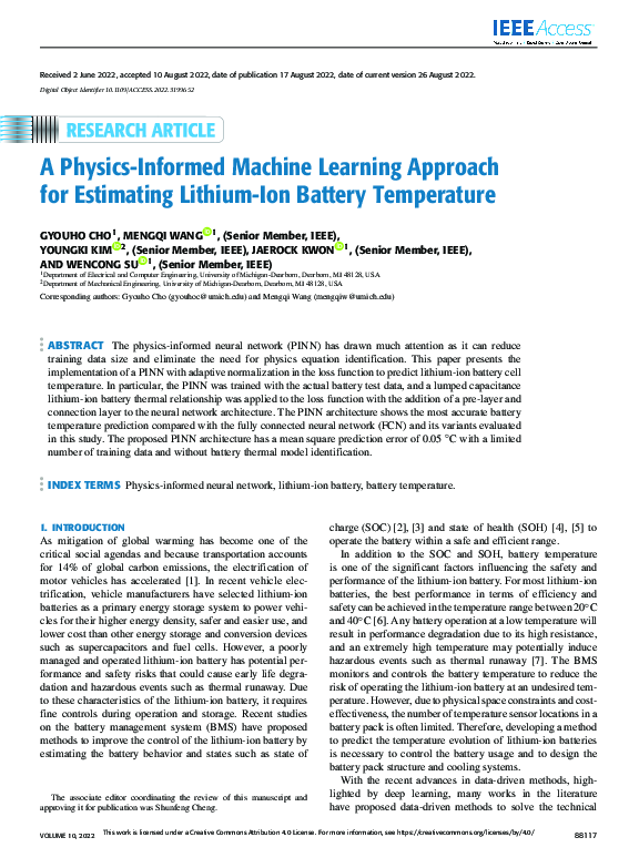 (PDF) A Physics-Informed Machine Learning Approach for Estimating ...