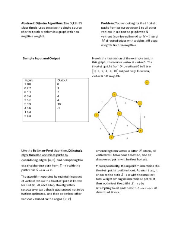 (PDF) Dijkstra Algorithm