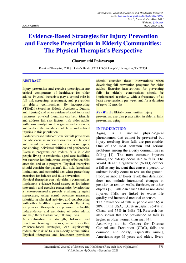 (PDF) Evidence-Based Strategies for Injury Prevention and Exercise ...