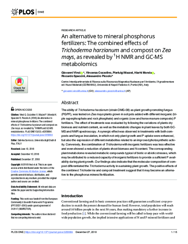 (PDF) An alternative to mineral phosphorus fertilizers: The combined ...