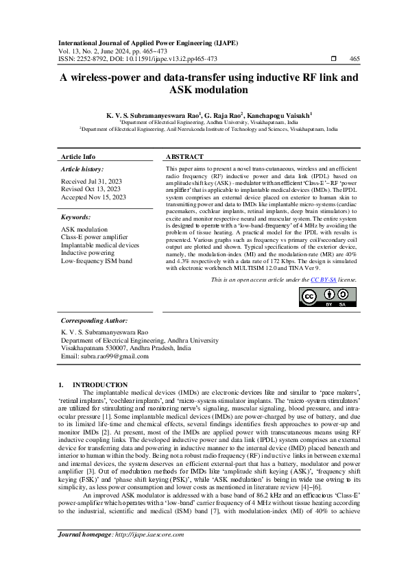 (PDF) A wireless-power and data-transfer using inductive RF link and ...