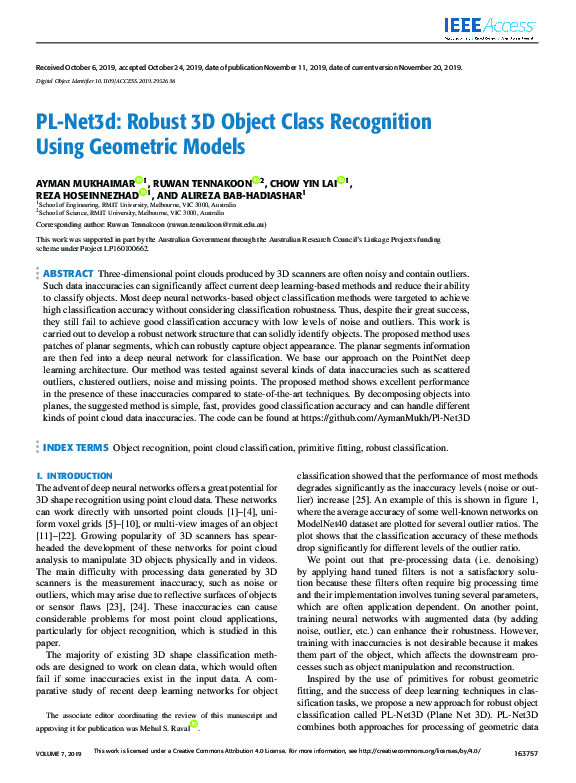 (PDF) PL-Net3d: Robust 3D Object Class Recognition Using Geometric Models
