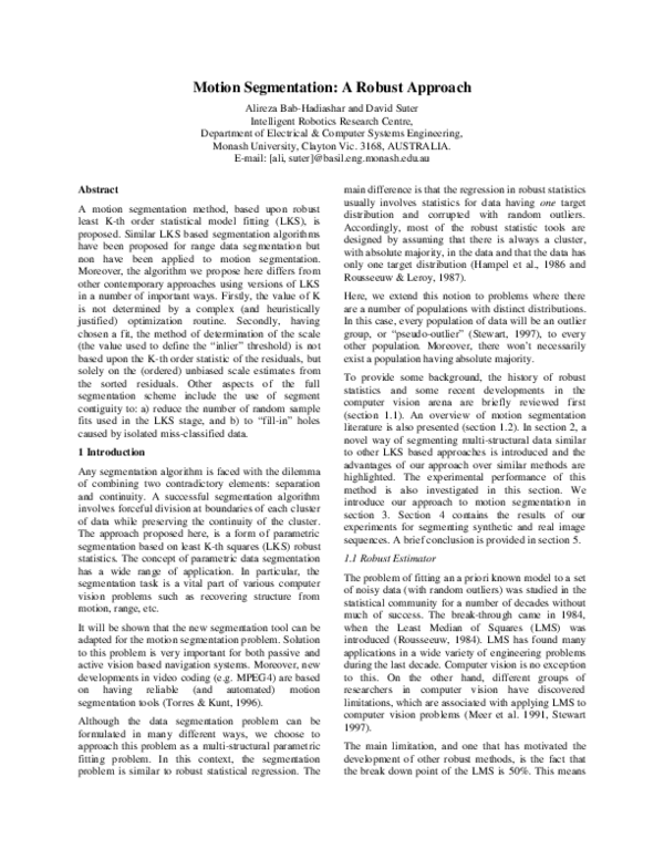 (PDF) Abstract Motion Segmentation: A Robust Approach