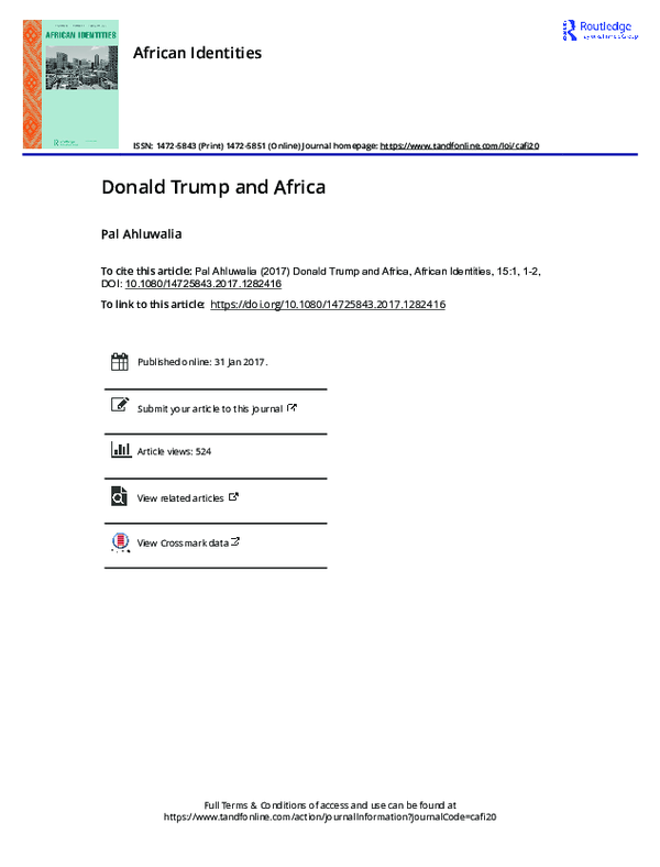 (PDF) Donald Trump and Africa