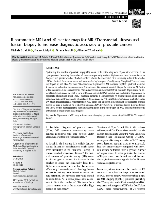 (PDF) Biparametric MRI and 41 sector map for MRI/Transrectal ultrasound ...