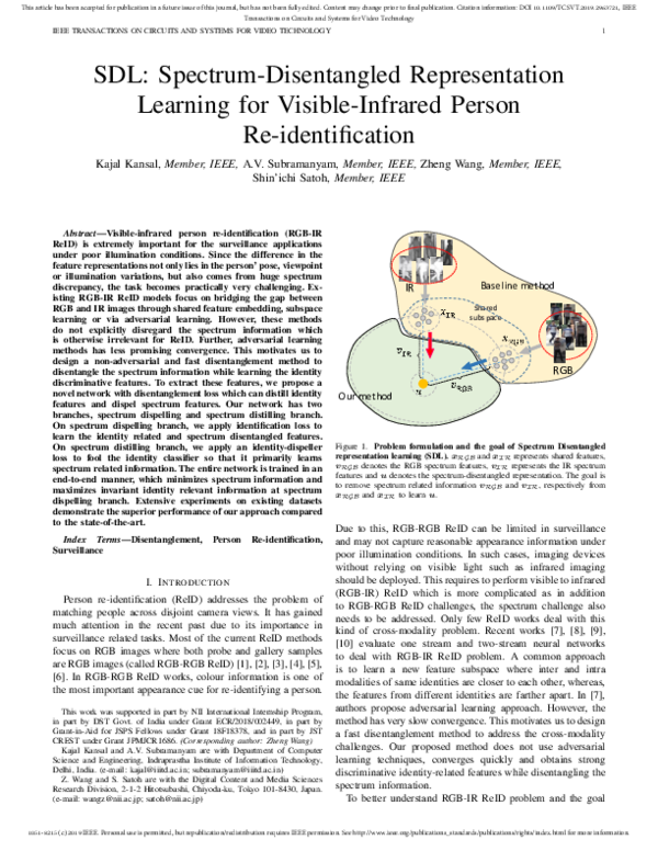 (PDF) SDL: Spectrum-Disentangled Representation Learning for Visible-Infrared Person Re ...