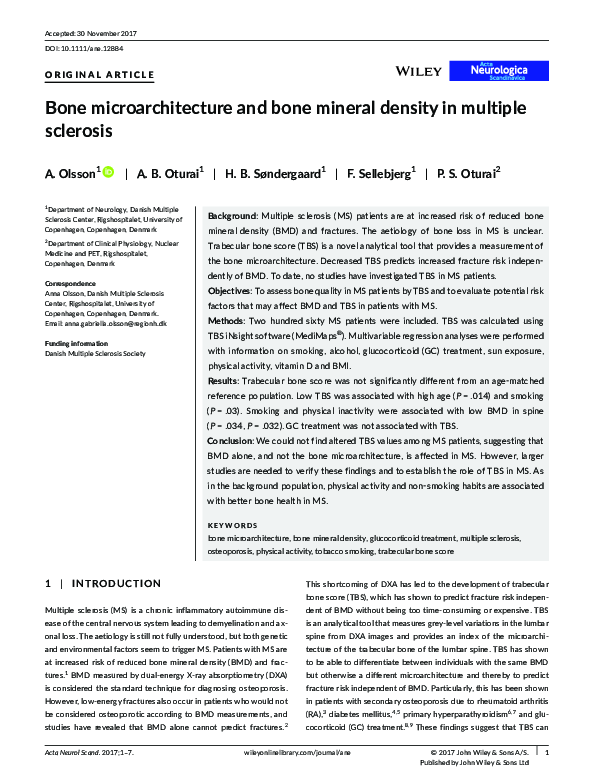 (PDF) Bone microarchitecture and bone mineral density in Graves’ disease