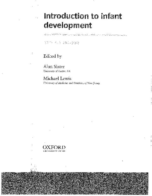 (PDF) Introduction to Infant Development