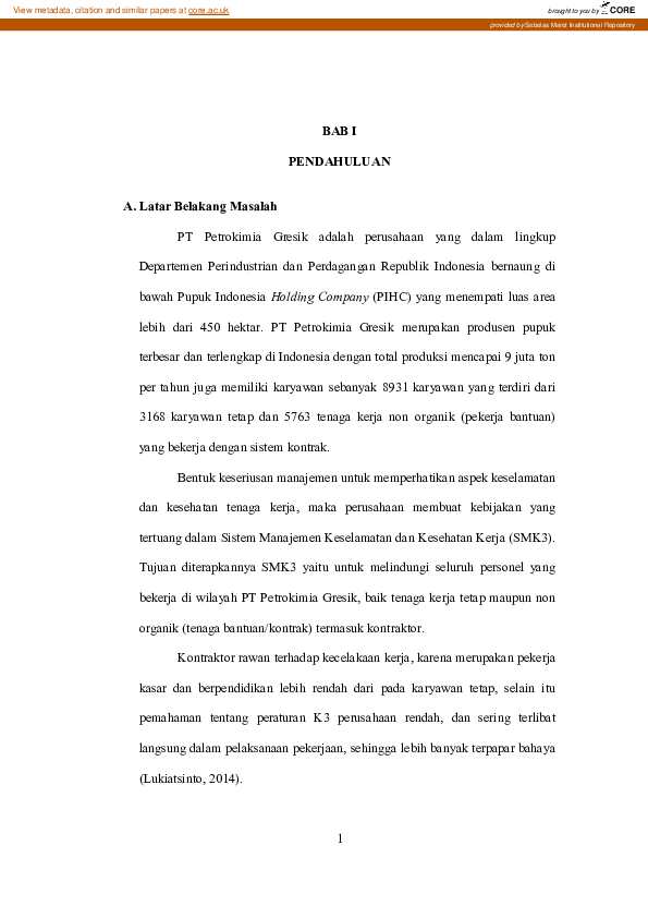(PDF) Gambaran Prosedur CSMS (Contractor Safety Management System) di ...