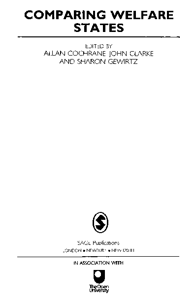 (PDF) Comparing welfare states