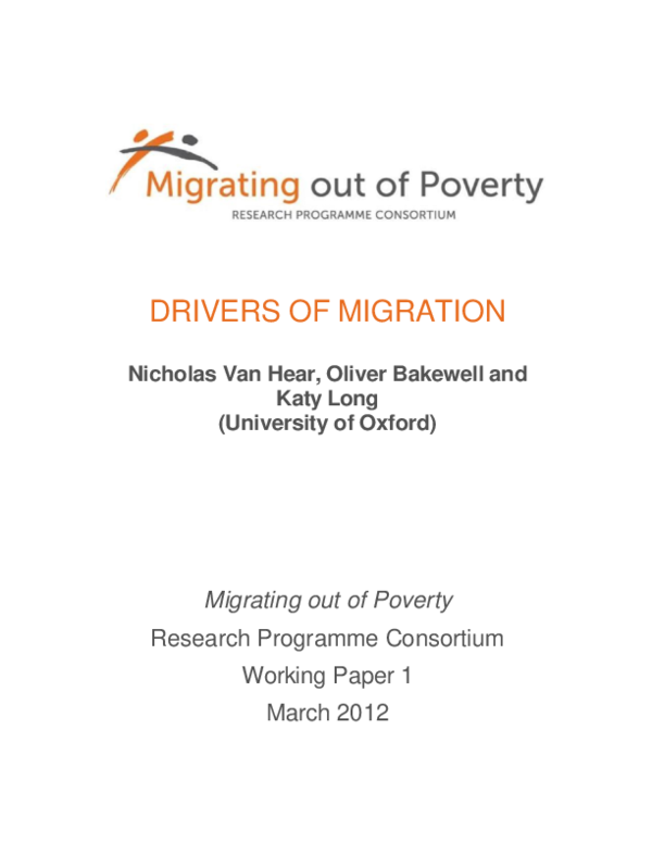 (PDF) Drivers of Migration