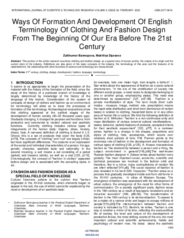 (PDF) Ways Of Formation And Development Of English Terminology Of ...