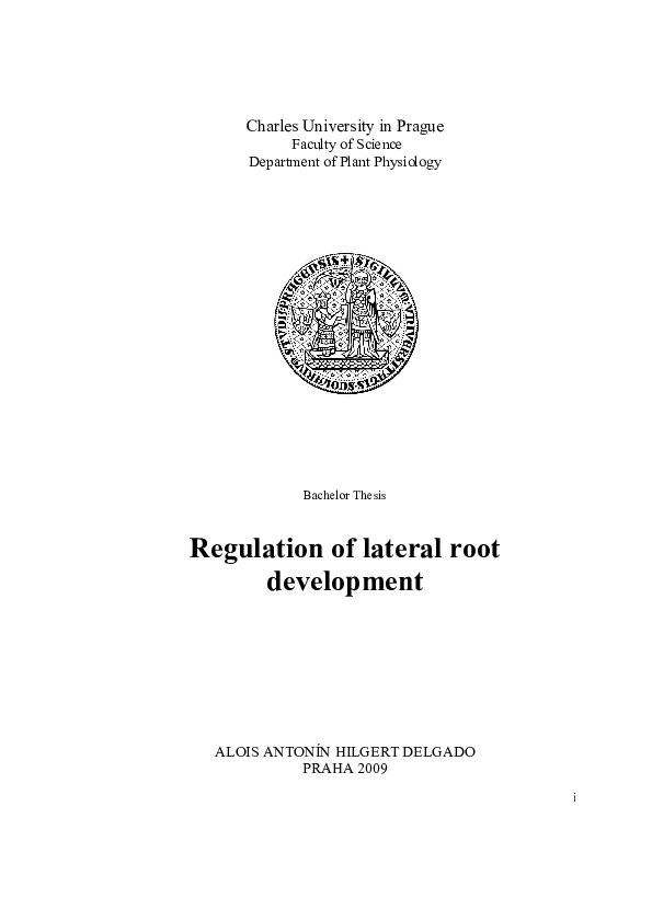 Pdf Regulation Of Lateral Root Development