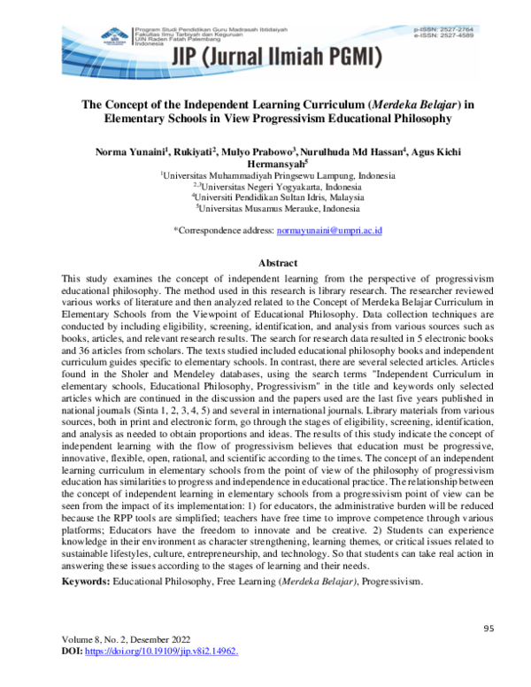 (PDF) The Concept of the Independent Learning Curriculum (Merdeka ...